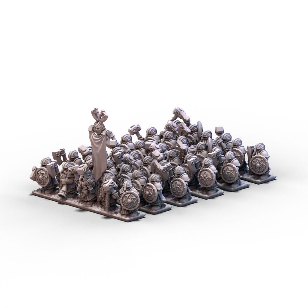Dwarves Dwarf Elite Warriors Unit 1 Dwarves Warriors 10 mm miniatures ...