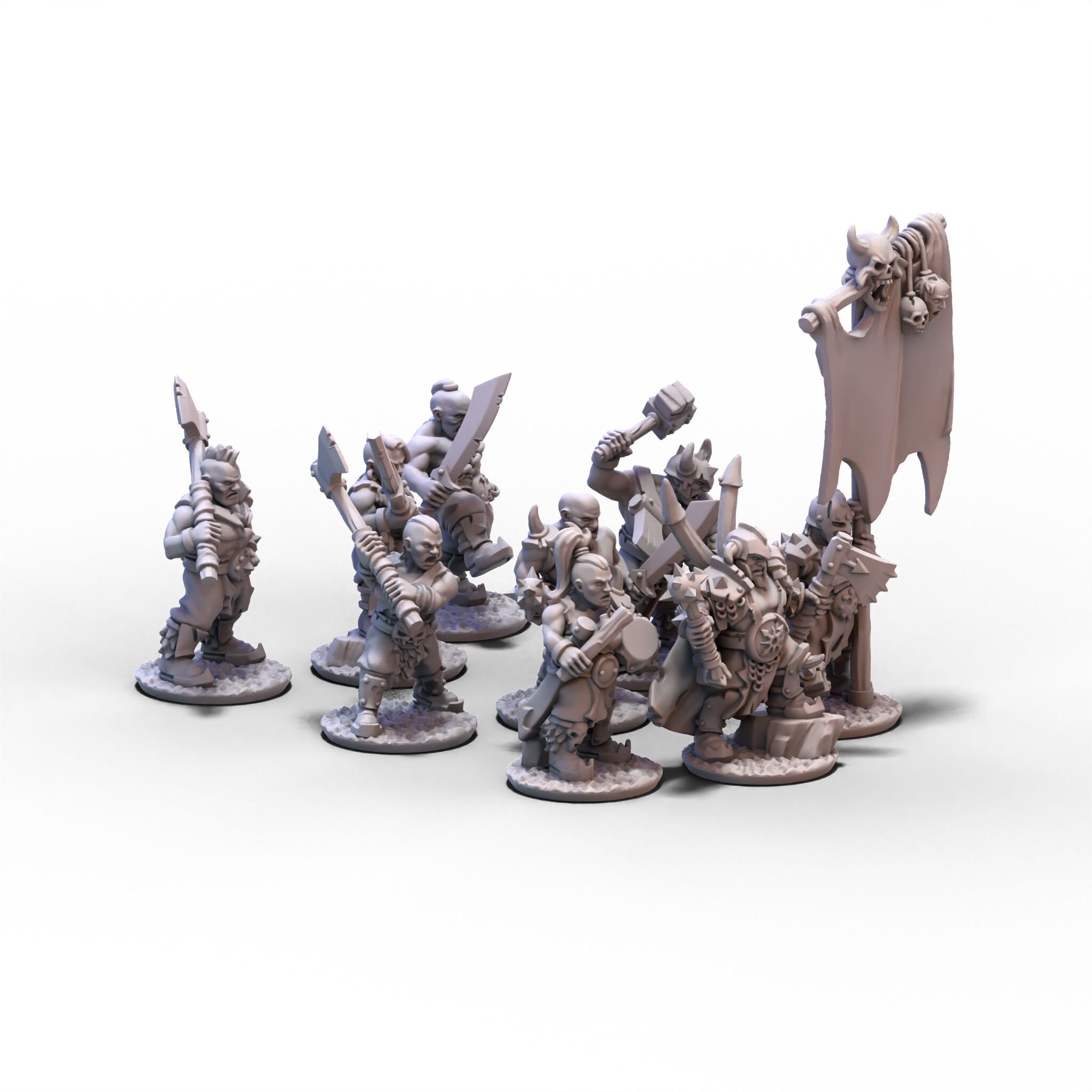 Despoilers Ogres Unit chaos Ogres 10 Mm Miniatures for Warmaster and ...