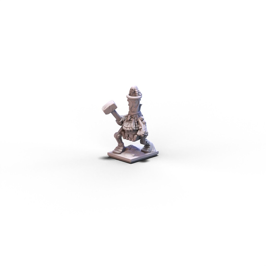 Magma Dwarves Bionic Hero chaos Dwarves Hero 10 Mm Miniatures for ...