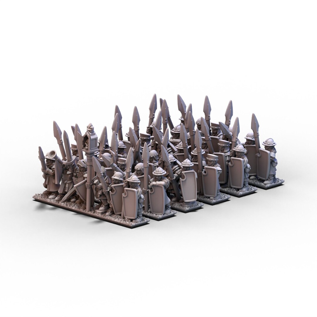 Chivalric Knights Retainers Unit 2 10 Mm Miniatures for Warmaster and ...