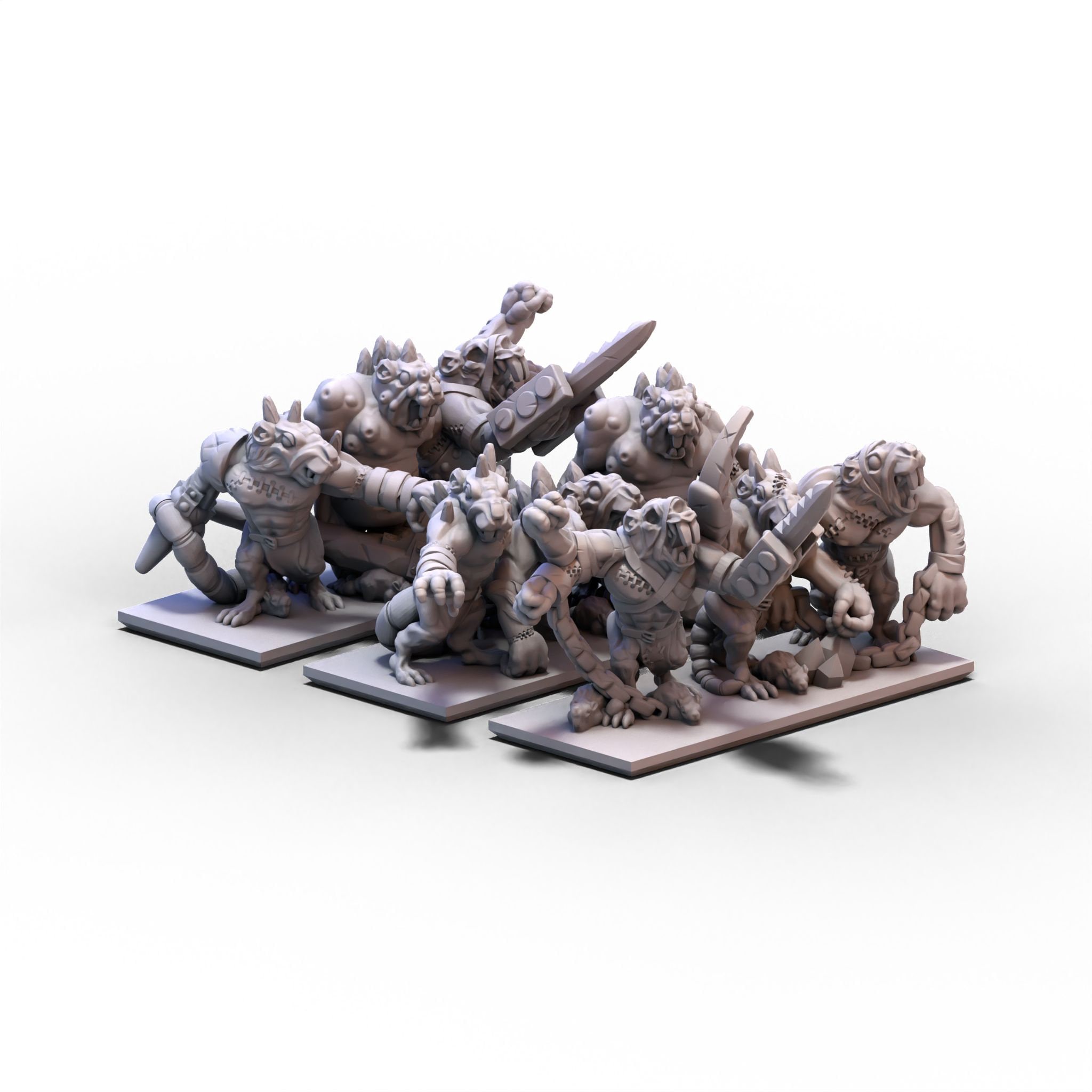 Vermin Clans Rat Ogres Unit skaven Rat Ogres 10 Mm Miniatures for ...