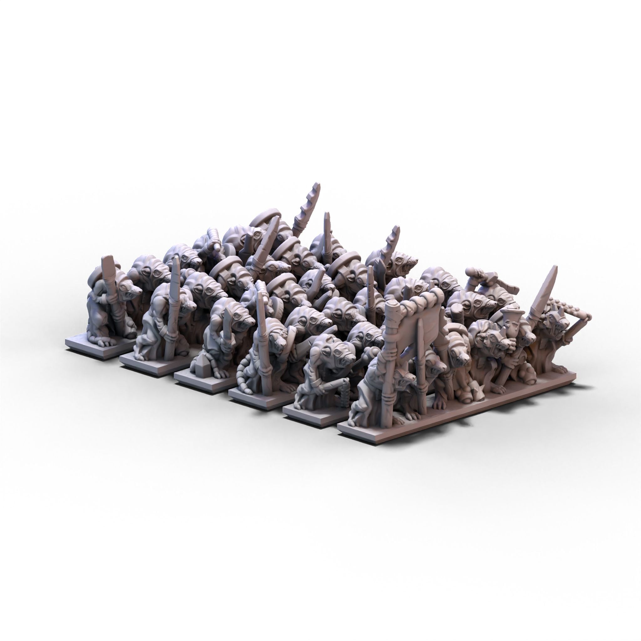 Vermin Clans Rat Warriors Unit 2 skaven Clanrats 10 Mm Miniatures for ...