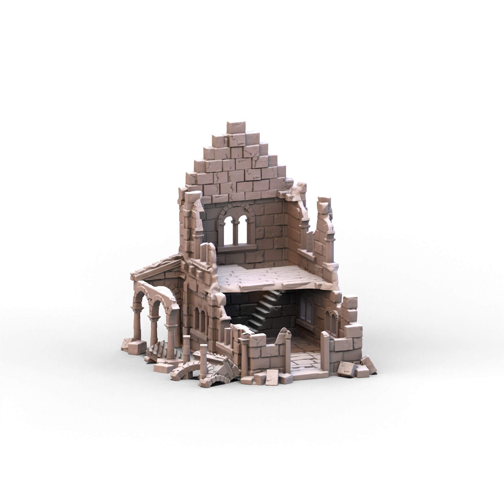 Arkenfel House 2 Ruins 10 Mm Scenery for Warmaster and Other Tabletop ...