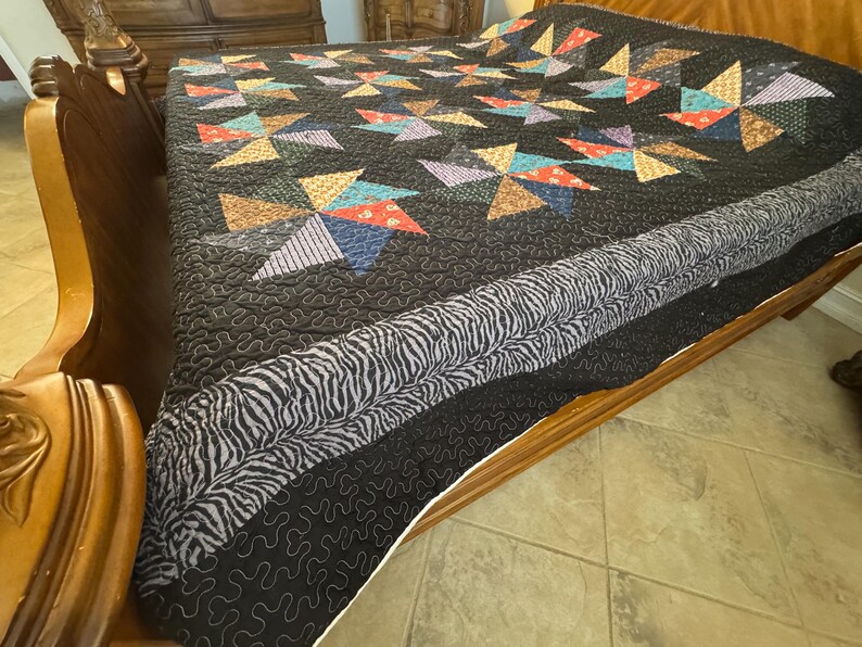 Machine Pieced and Quilted Windmill King Size Complete Quilt#6a-1-2 - Etsy