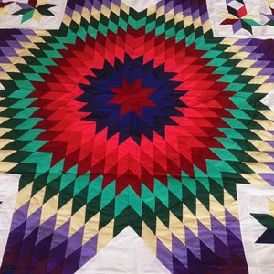Queen Size Star Quilt Top170a - Etsy
