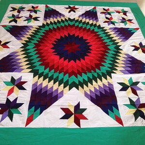 Queen Size Star Quilt Top#170a - Etsy