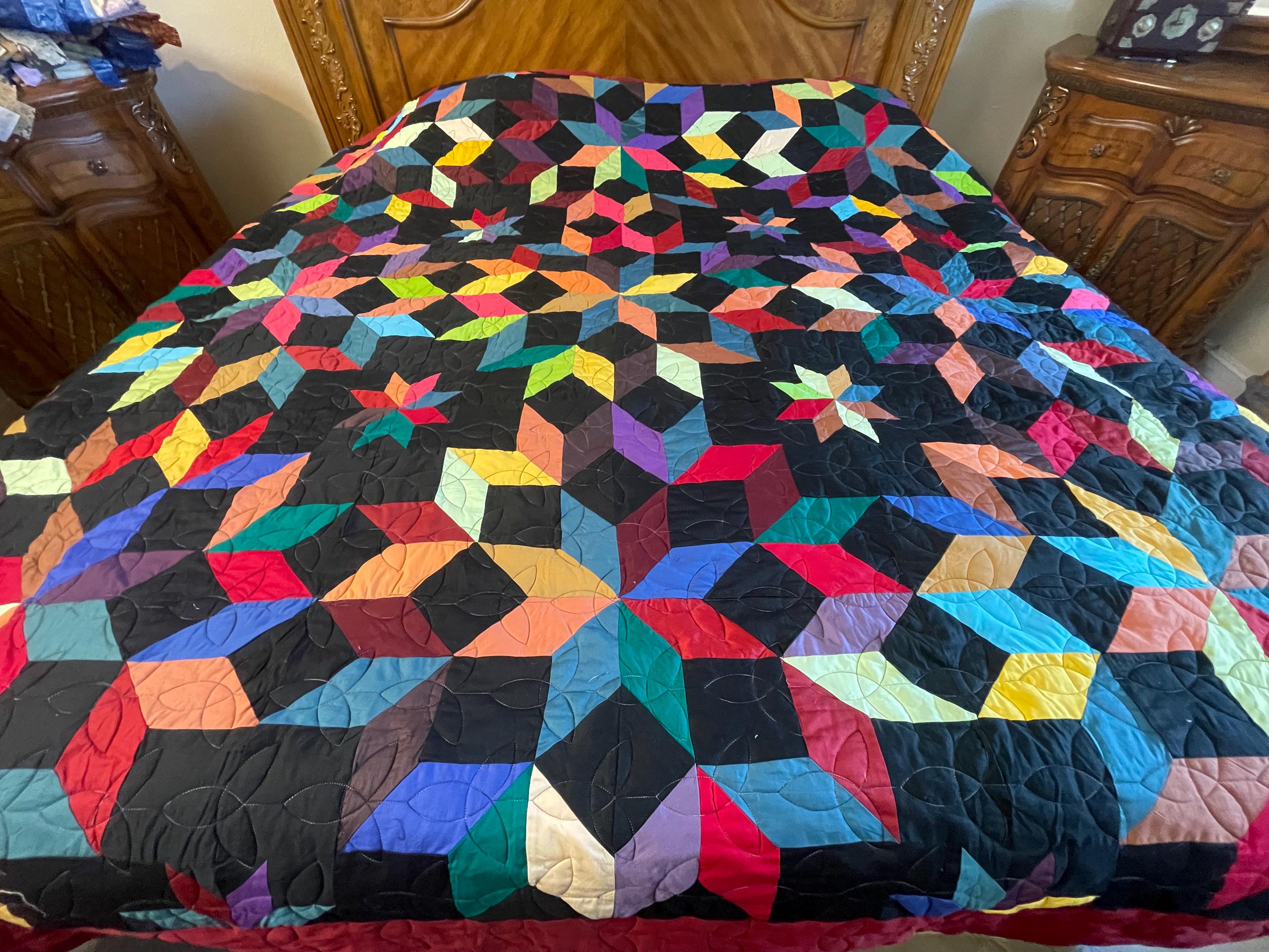 Machine Pieced and Quilted Queen Size Carpenter Star Complete Quilt - Etsy