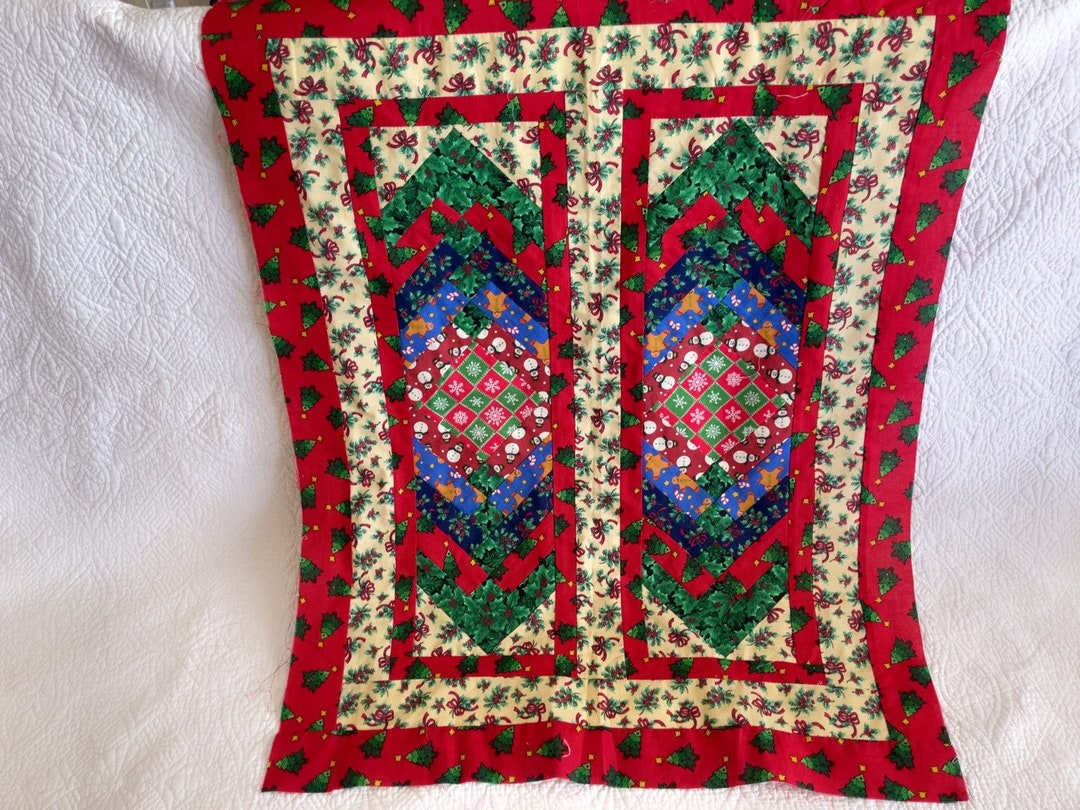 French Braid in Christmas Patchwork Wall Hanging Quilt Top 11-15 - Etsy