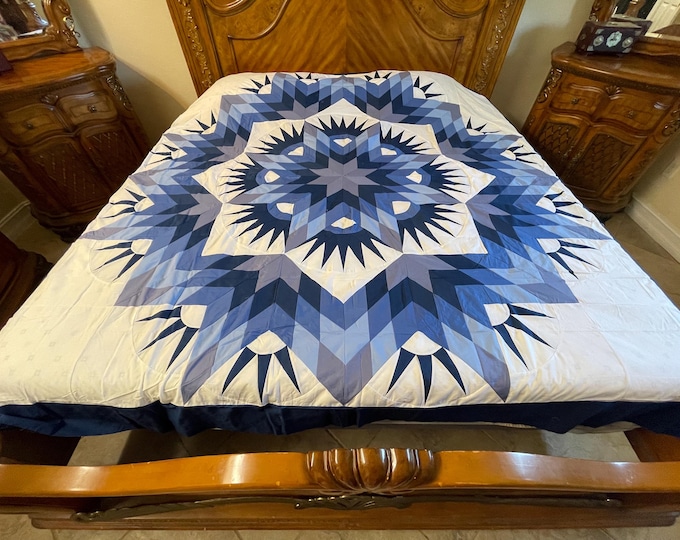 Queen Size Star Quilt Top, 86x86 Cotton Patchwork - Etsy