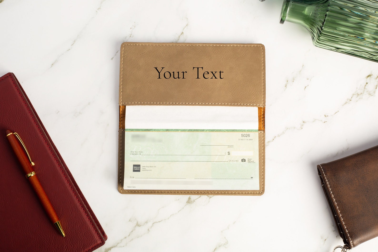 Personalized Checkbook Cover Leather Checkbook Cover Slim - Etsy