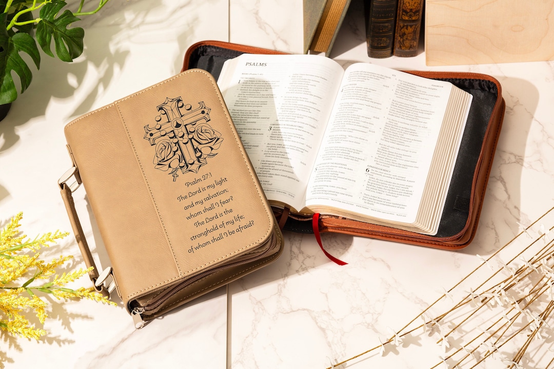 Personalized Bible Cover, Monogrammed Bible Cover, Bible Verse Gift ...
