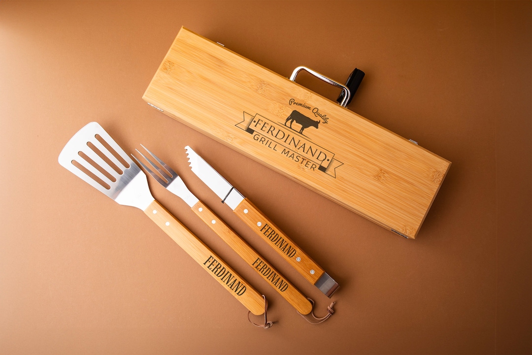 Personalized Barbeque Set, BBQ Tools Set, Housewarming Gift, Custom ...