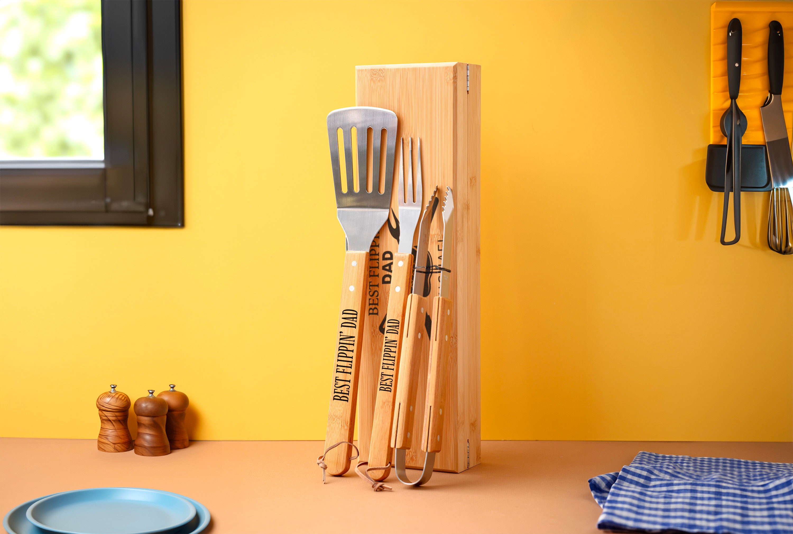 Customized Barbeque Set, BBQ Tools Set, Housewarming Gift, Custom ...