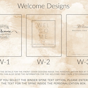 Customized Welcome Book, 3 Ring Binder, Airbnb Welcome, Guest Book ...