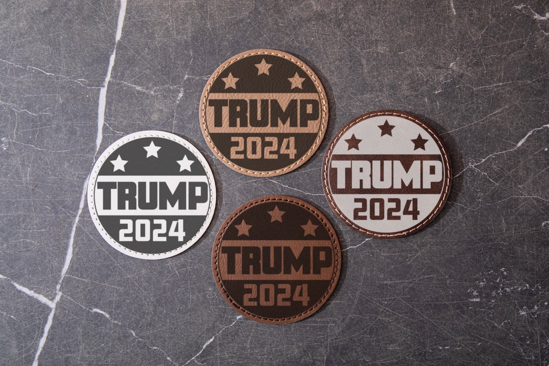 Leather Patch Trump 2024, Custom Leather Patch, Engraved Trump Patches, Adhesive Patch for Hats ...