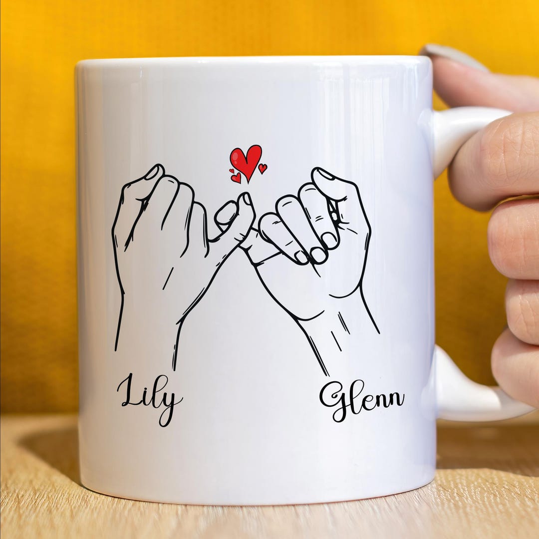 Custom Pinky Promise Mug, Couple Coffee Mug, Valentine's Day Gift ...