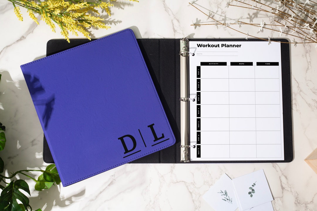 Custom Fitness Planner Binder, Habit Tracker Binder, Fitness Planner ...