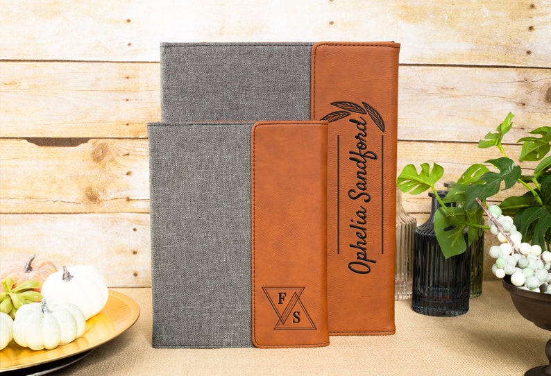 Personalized Portfolio Leather Canvas Portfolio Custom - Etsy