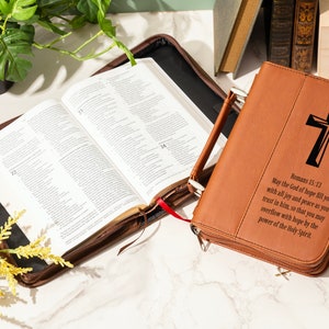 Personalized Bible Cover, Monogrammed Bible Cover, Bible Verse Gift ...