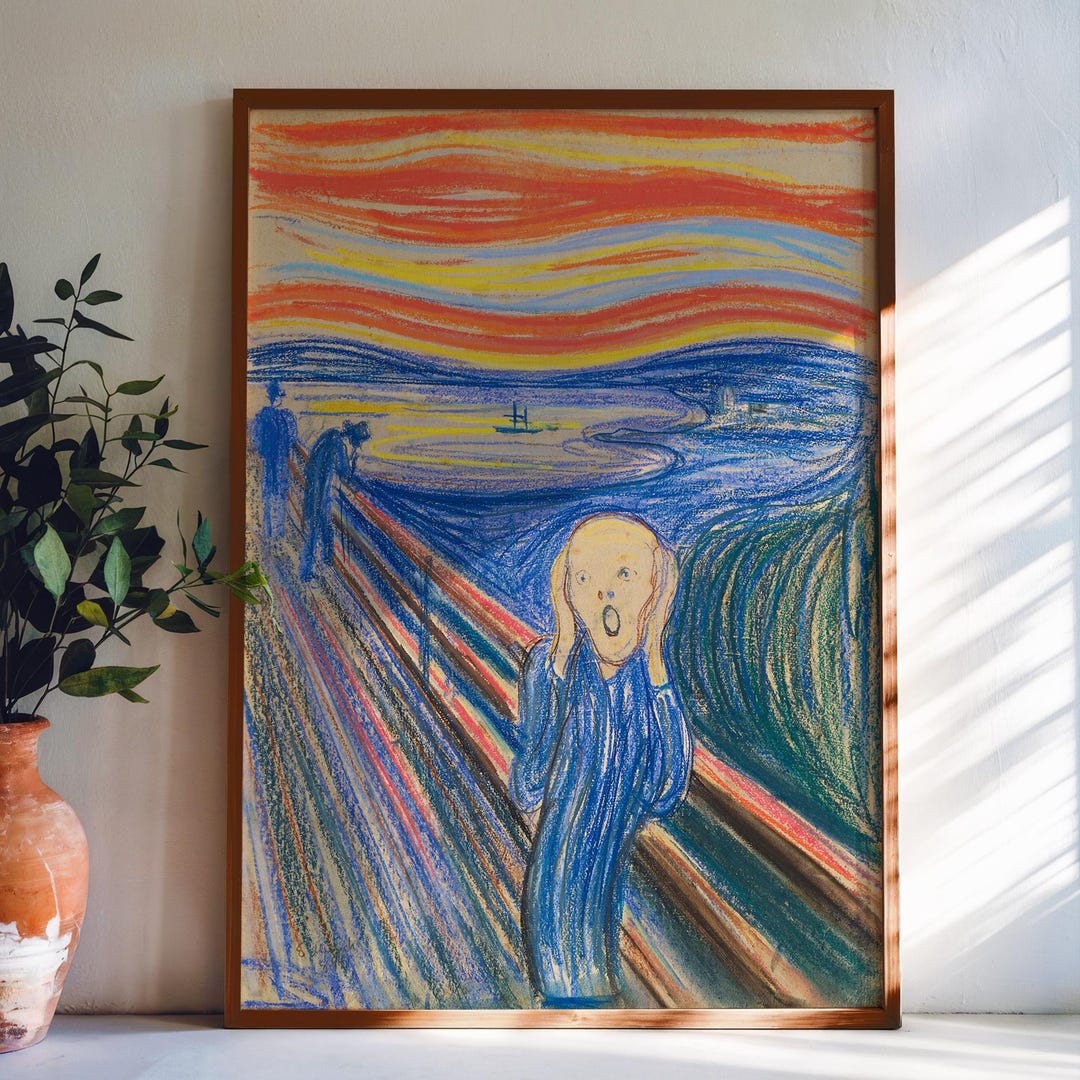 The Scream Edvard Munch Print, Exhibition Poster, Famous Painting for ...