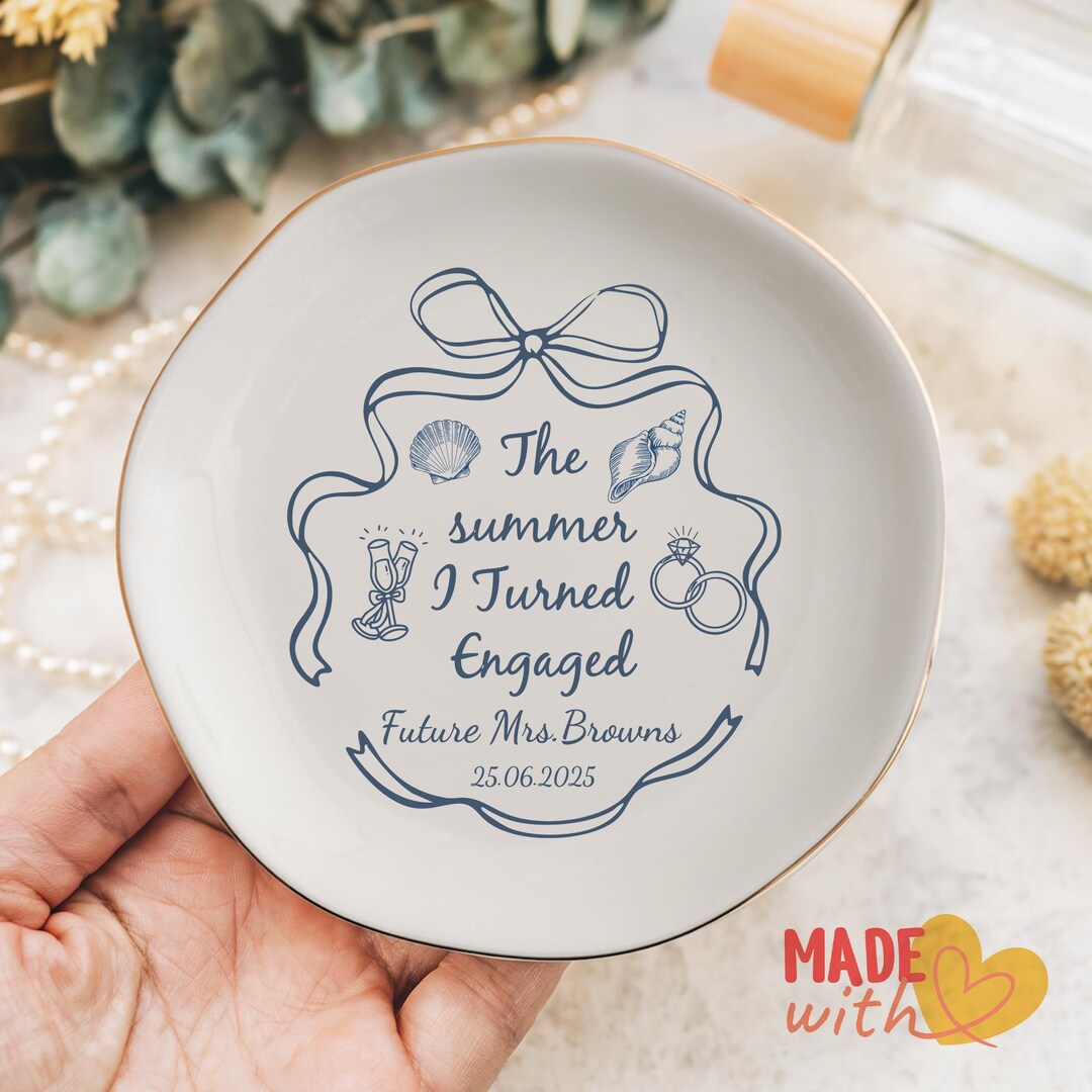 The Summer I Turned Engaged Trinket Dish, Wedding Ring Dish, Ring Dish ...