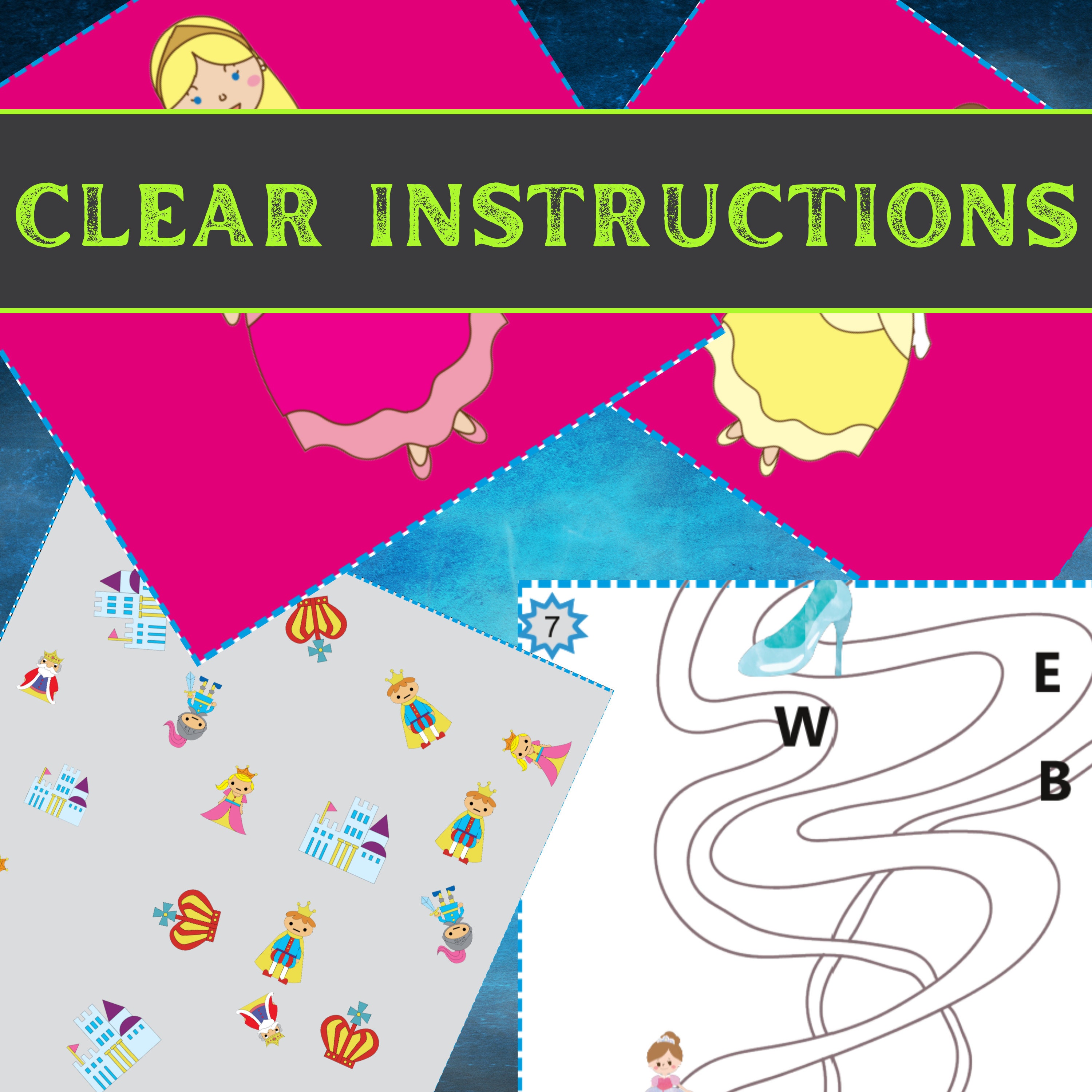 Kids Escape Room Game Printable Kit - Princess Escape - DIY Party Game ...