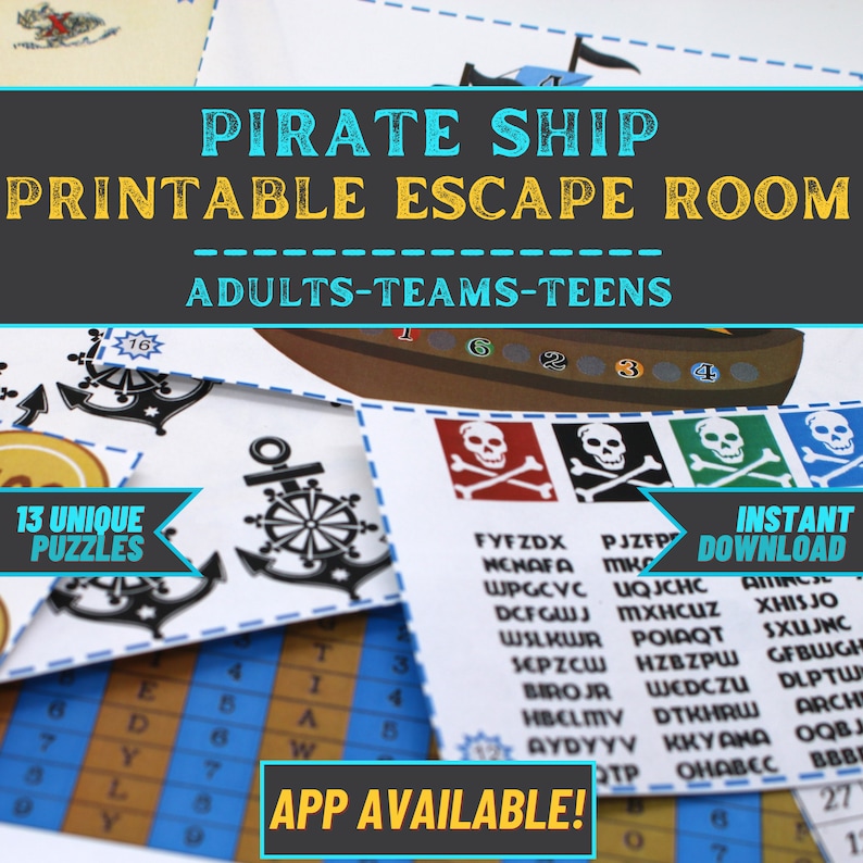 Escape Room Game Printable - Medium Bundle - Office Teams, Adults ...
