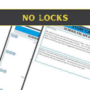 Kids Escape Room Game Printable - School Escape - DIY Party Game for ...