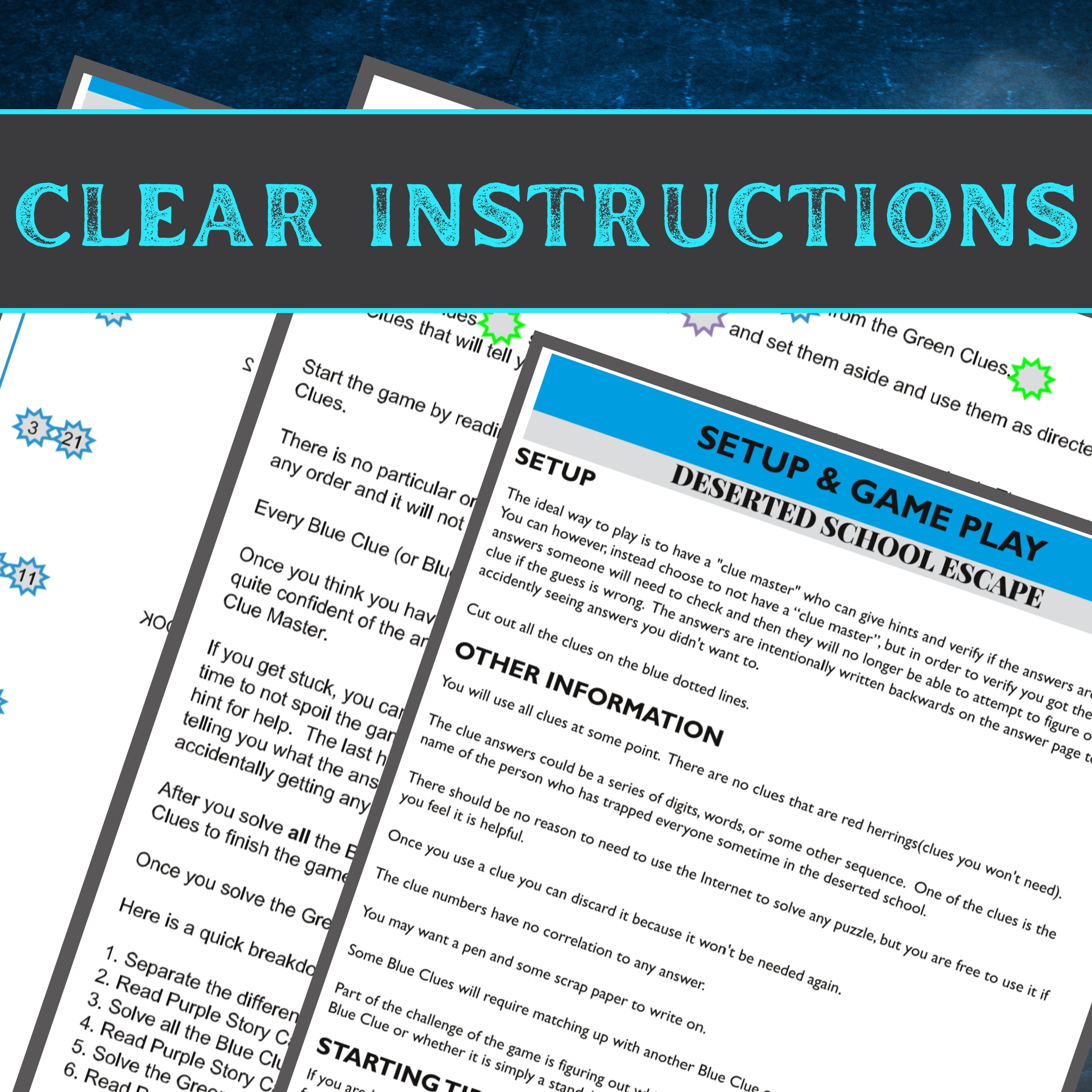 Escape Room Game Printable - School Escape - Office Teams, Adults ...