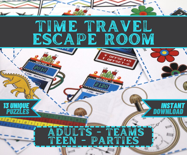 Escape Room Game Printable Time Travel Escape Office - Etsy