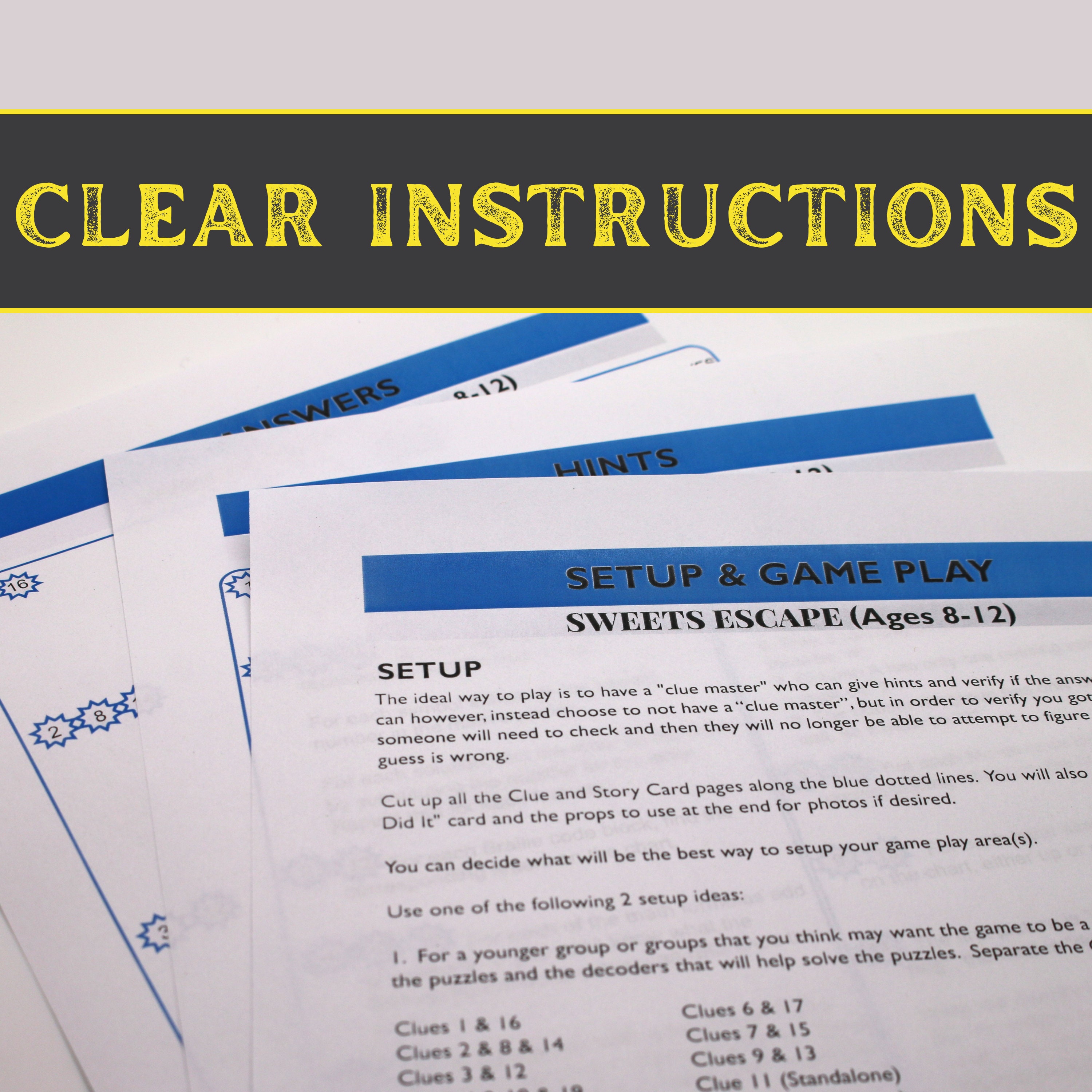 Kids Escape Room Game Printable - Sweet Escape - DIY Party Game for ...