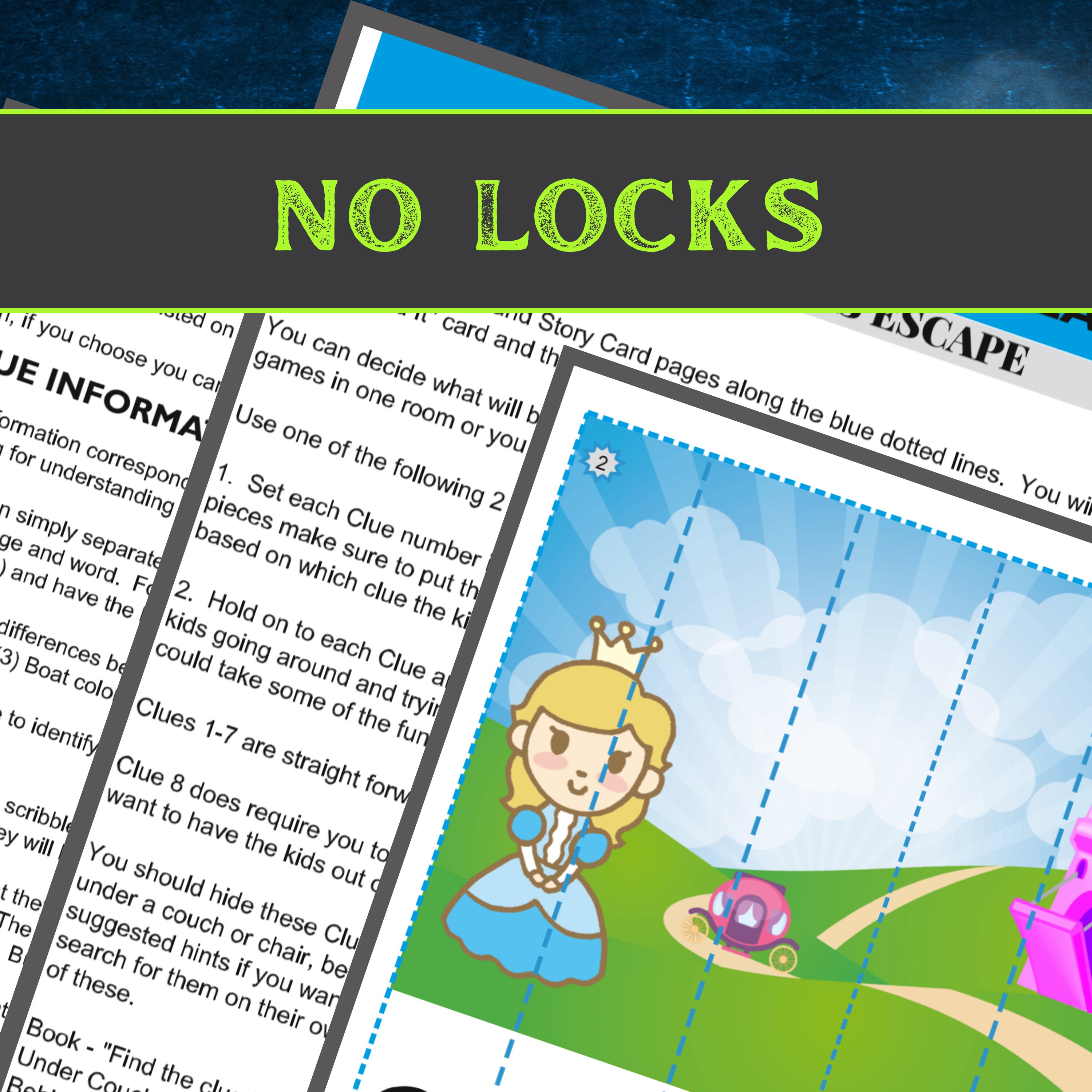 Kids Escape Room Game Printable Kit - Princess Escape - DIY Party Game ...