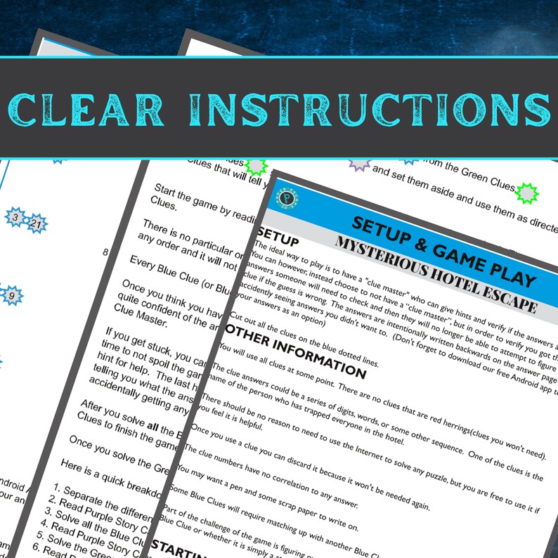 Escape Room Game Printable - Hotel Escape - Office Teams, Adults, Teens ...