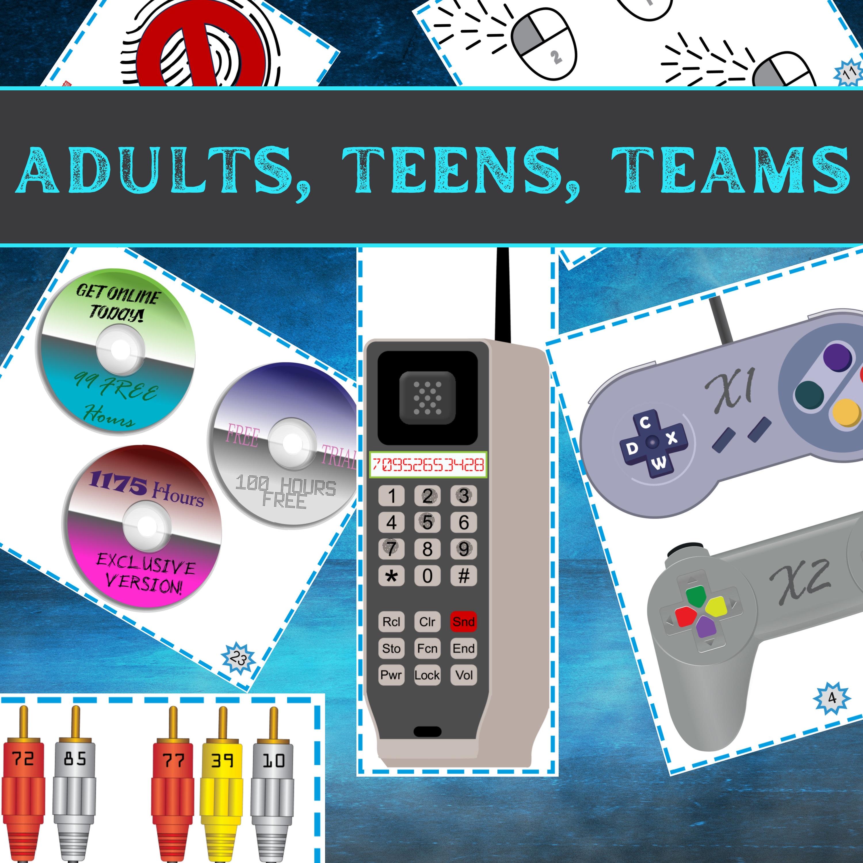 Escape Room Game Printable - 90's Escape - Office Teams, Adults, Teens ...