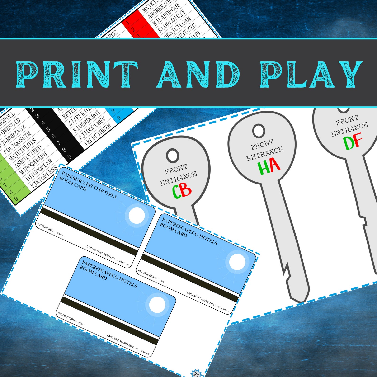 Escape Room Game Printable - Hotel Escape - Office Teams, Adults, Teens ...