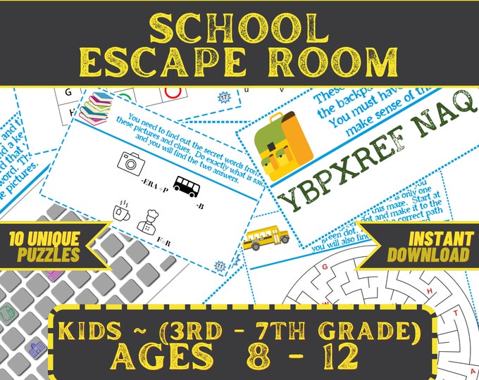 Kids Escape Room Game Printable - Party Escape - DIY Party Game for ...