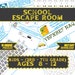 Kids Escape Room Game Printable - School Escape - DIY Party Game for ...