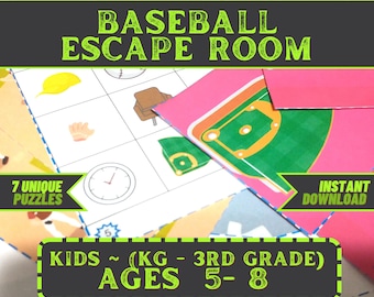 Kids Escape Room Game Printable Kit Dinosaur Escape DIY Party Game for ...