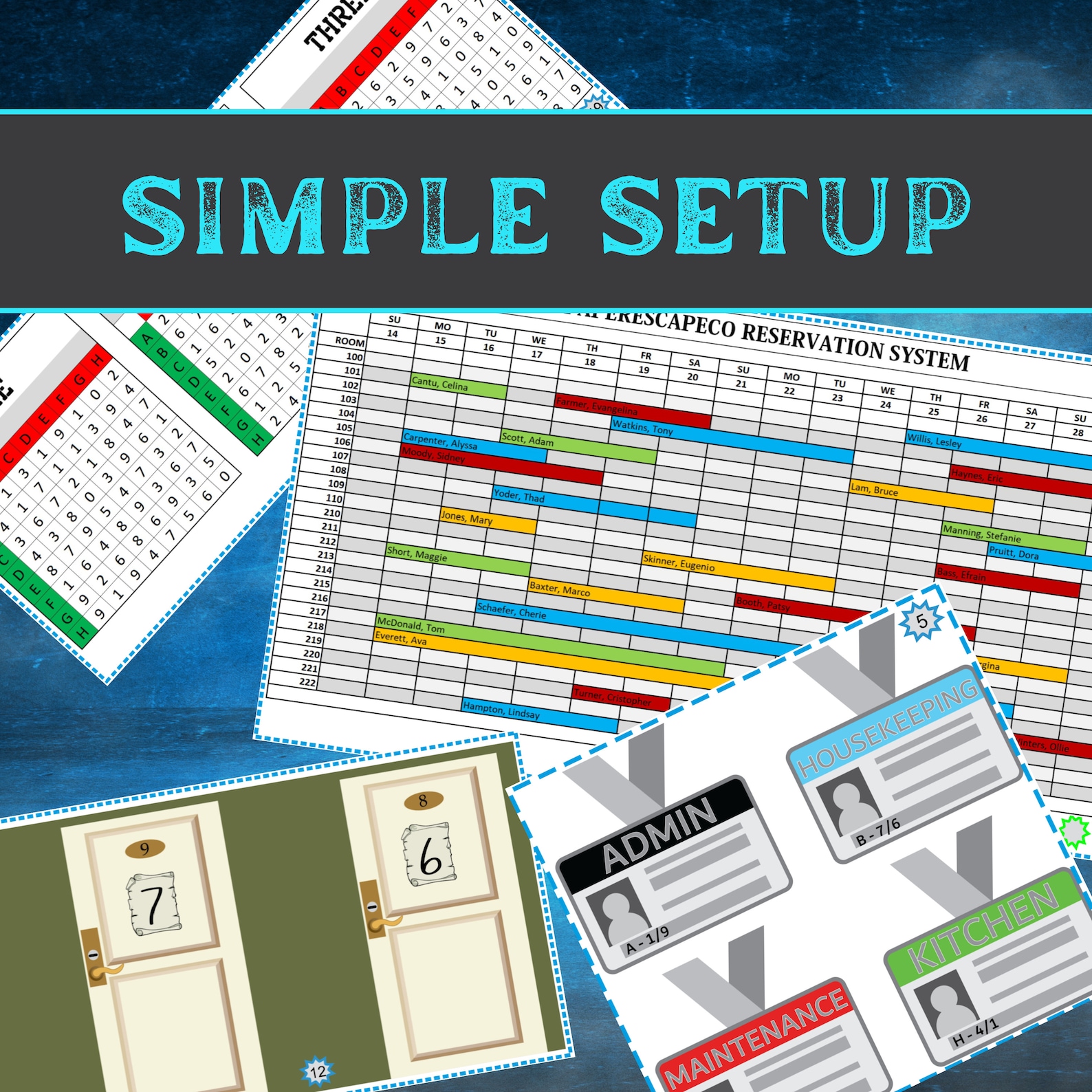 Escape Room Game Printable - Hotel Escape - Office Teams, Adults, Teens ...