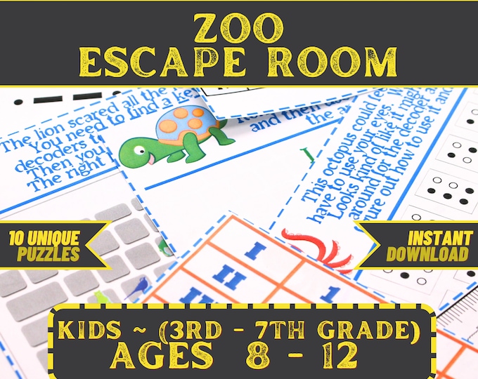 Kids Escape Room Game Printable - Party Escape - DIY Party Game for ...
