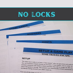 Escape Room Game Printable - Time Travel Escape - Office Teams, Adults ...