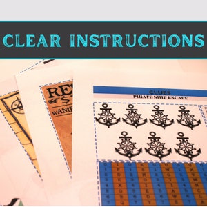 Escape Room Game Printable - Pirate Ship Escape - Office Teams, Adults ...