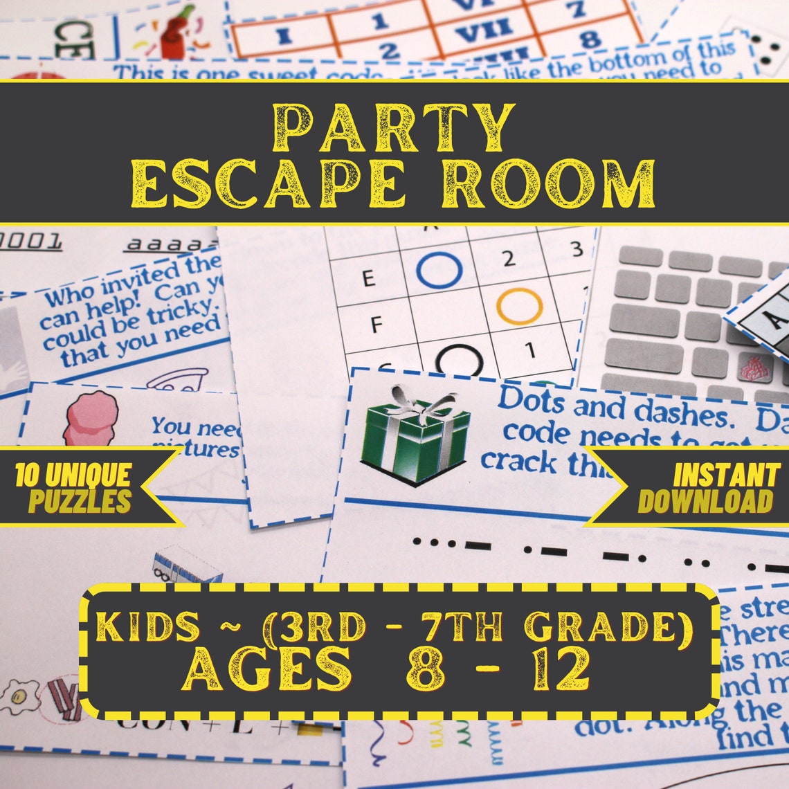 Kids Escape Room Game Printable - Party Escape - DIY Party Game for ...
