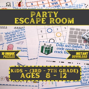 Kids Escape Room Game Printable - Party Escape - DIY Party Game for ...
