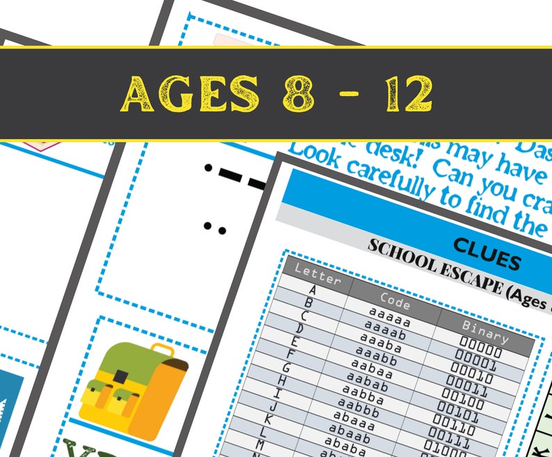 Kids Escape Room Game Printable School Escape DIY Party - Etsy