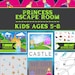 Kids Escape Room Game Printable Kit - Princess Escape - DIY Party Game ...