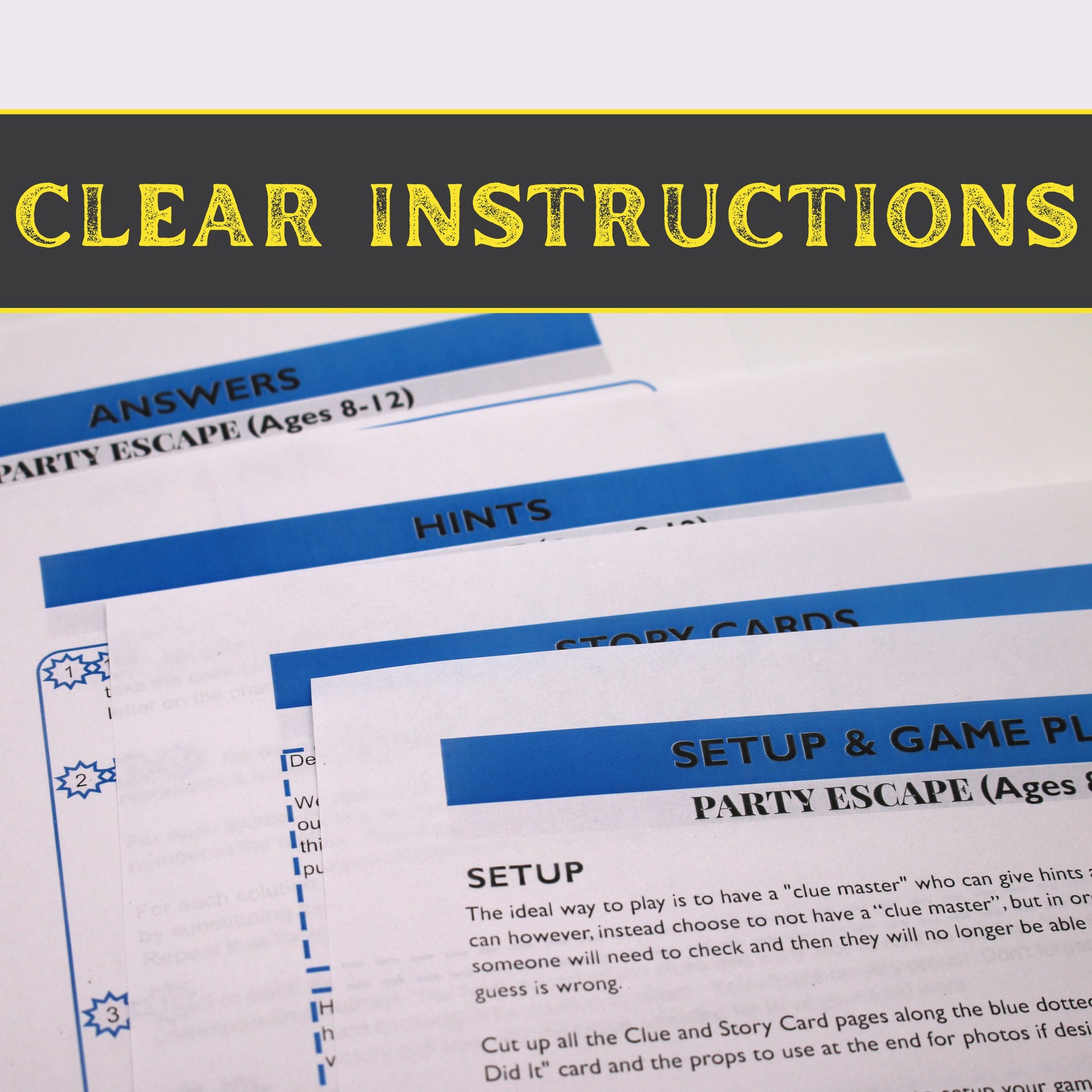 Kids Escape Room Game Printable - Party Escape - DIY Party Game for ...
