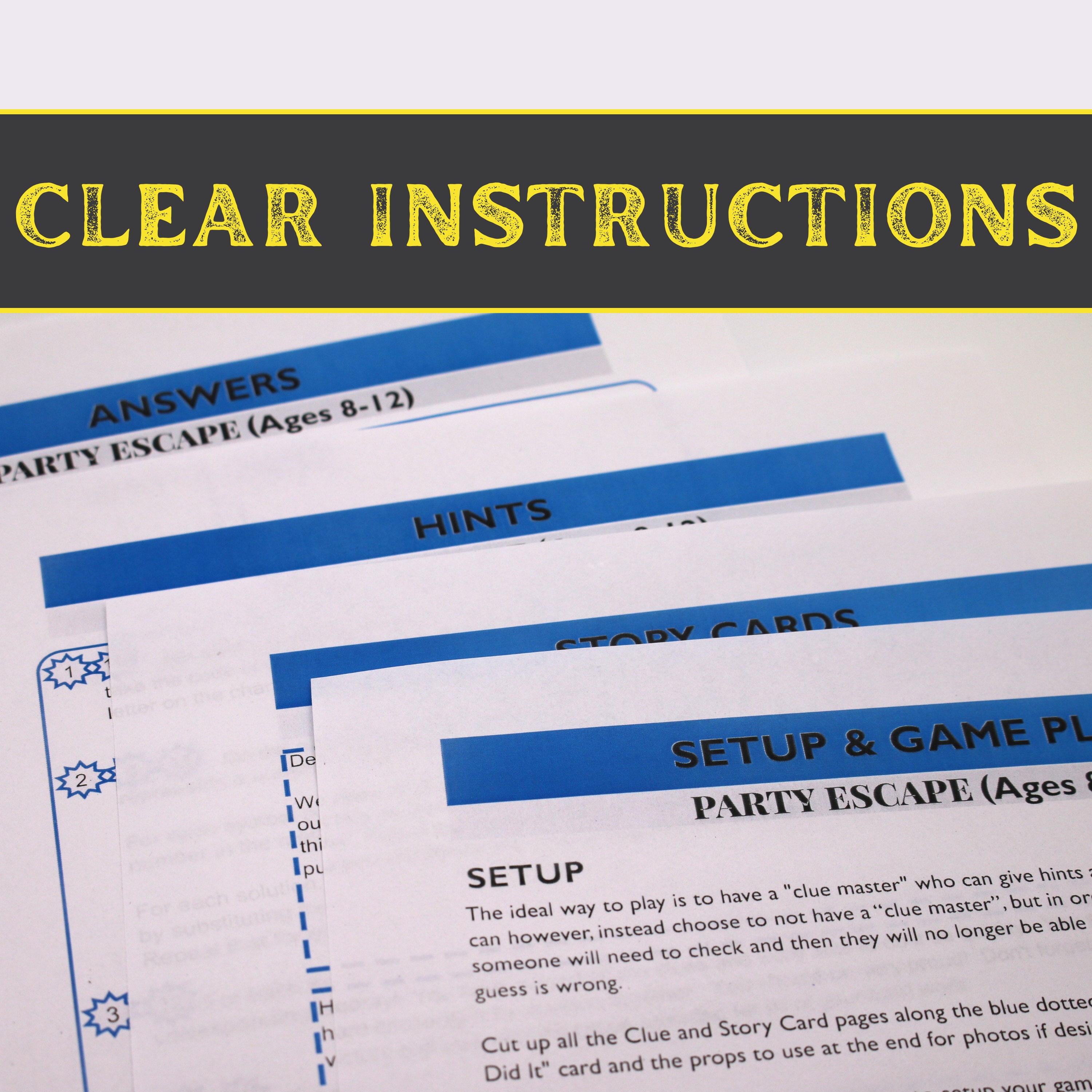 Kids Escape Room Game Printable - Party Escape - DIY Party Game for ...