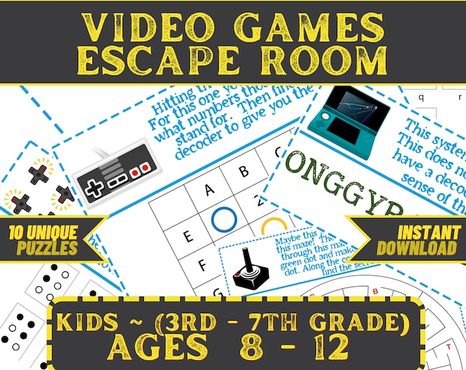 Kids Escape Room Game Printable - Party Escape - DIY Party Game for ...