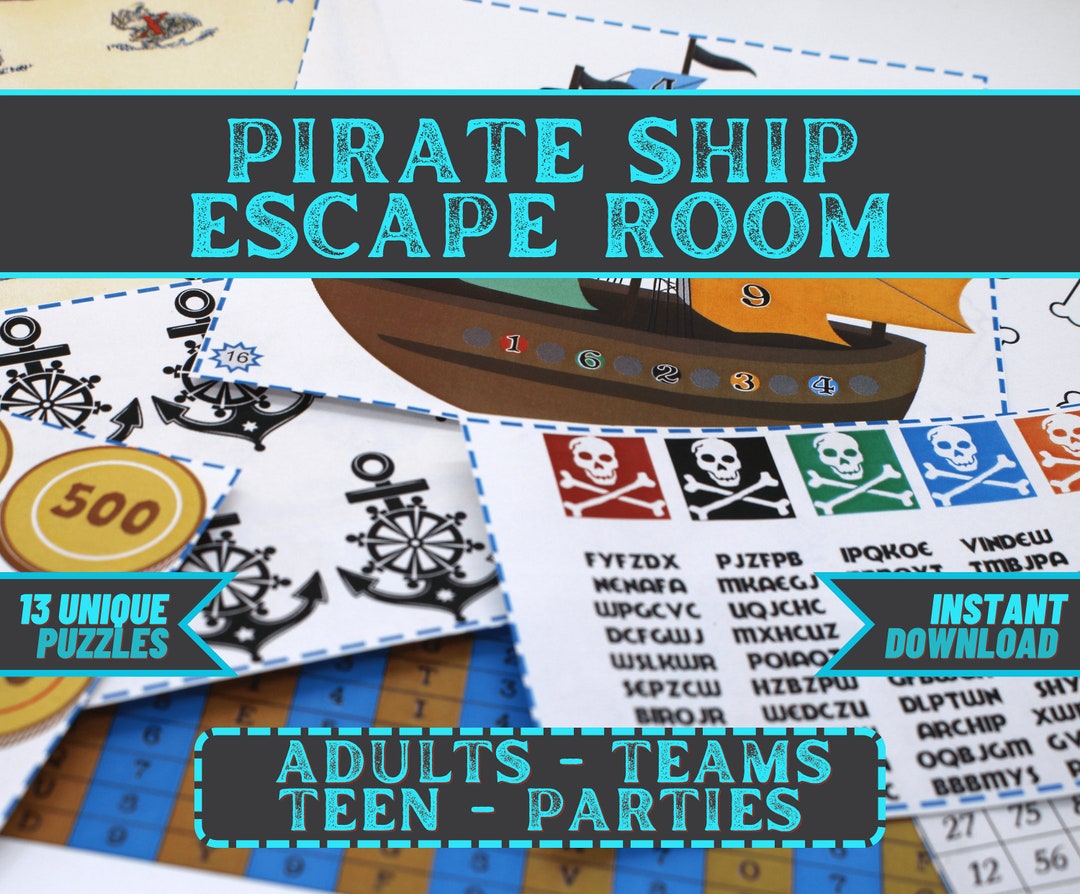 Escape Room Game Printable Pirate Ship Escape Office - Etsy